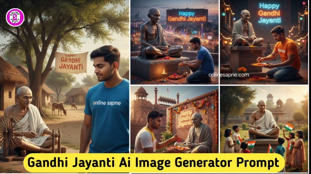 2 October Gandhi Jayanti AI Image Generator Prompt 2025 - online sapne